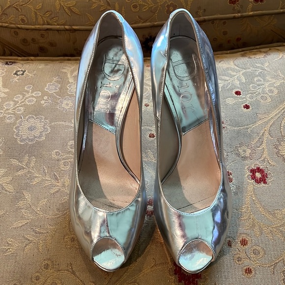 Dior | Shoes | Dior Metallic Silver Platforms | Poshmark